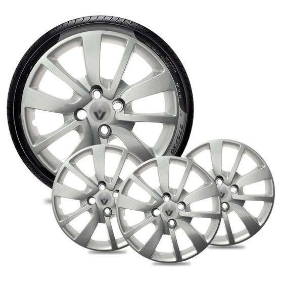 Jogo 4 Calota Renault Aro 15 Prata Escolha o Carro - GFM - CALOTA ...