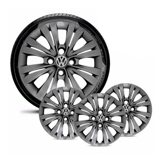 Jogo 4 Calota Vw Volkswagen Aro 15 Grafite Bri Escolha Carro - GFM ...