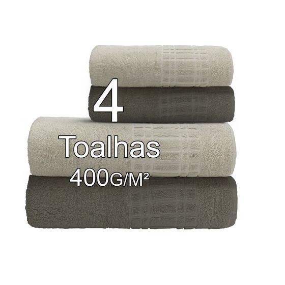 Jogo 4 Pç Toalhas De Banho e Rosto Loft Gigante 400 G/m² Luxo - Camesa ...