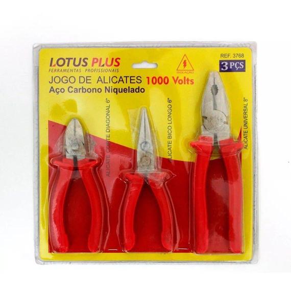 Jogo Alicate Universal Bico e Corte 1000 Volts Lotus - Alicate de Corte - Magazine Luiza