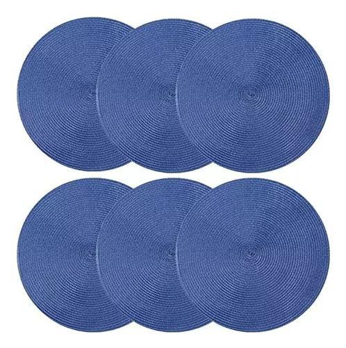 Jogo Americano 6 peças Descanso Prato Talheres Sousplat Redondo ...