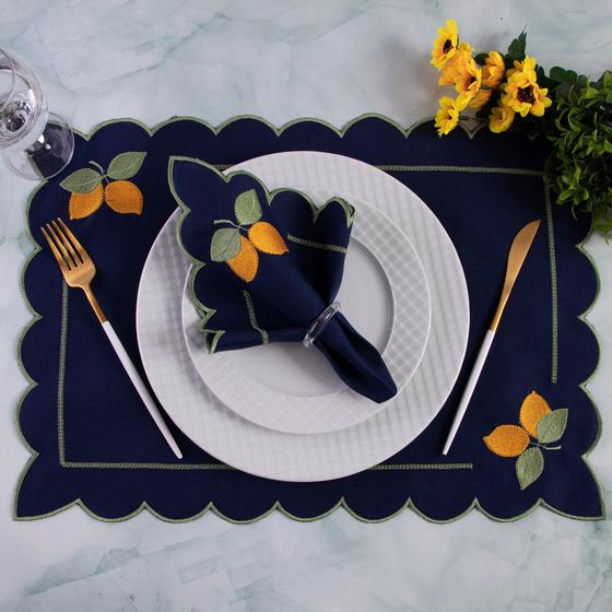 Jogo Americano Retangular 12 Peças Supla Bordado Sousplat - Mr Dias ...