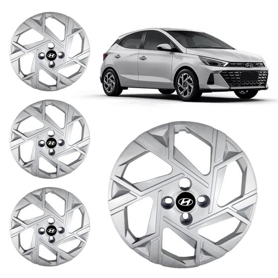 Jogo Calota Com Emblema Hyundai Hb20 Aro 15 2020 2021 2022 2023 4 Pçs ...