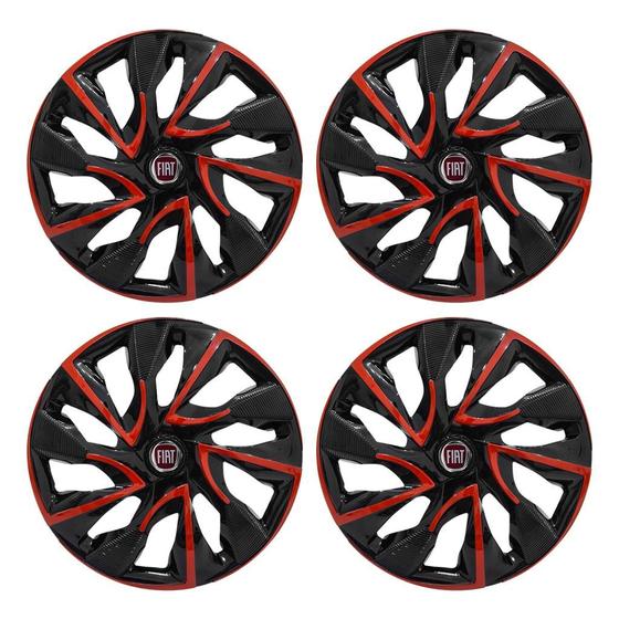 Jogo Calota Esportiva aro 14 DS4 Red Cup Fiat Uno Palio Siena Mobi Argo - Elitte - Calota para ...