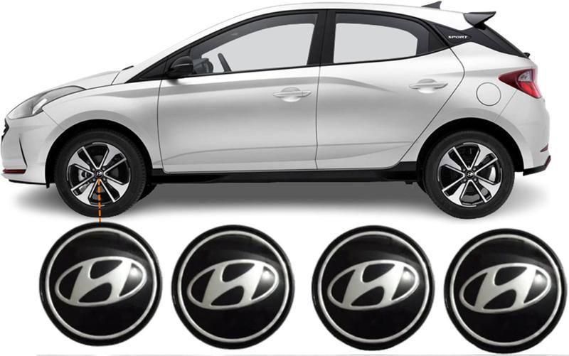 Jogo Calotinha Central Miolo De Roda HB20 Hatch Sedan - Hyundai ...
