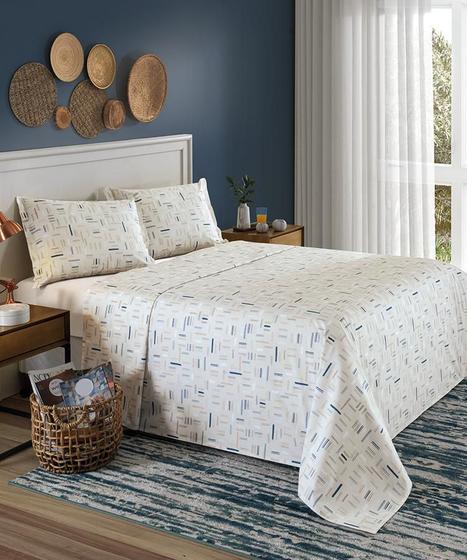 Jogo Cama Dohler Queen Mael 4 Peças 150 Fios 100% Algodão - Jogo de ...