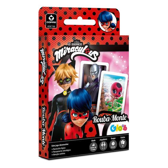 Jogo Carton Miraculous Ladybug Rouba Monte Copag - Jogos de Cartas ...