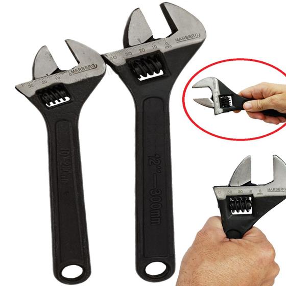 Jogo Chave Inglesa de Boca Regulavel Ajustavel Reforçada 10 e 12 ...