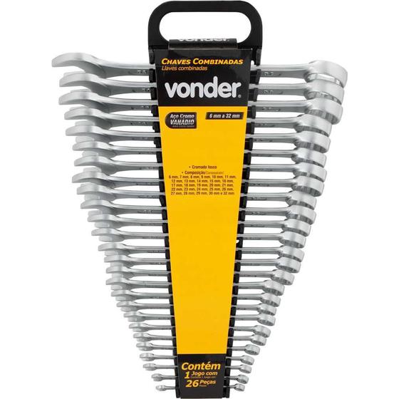 Jogo chaves combinadas 26 pecas 06-32mm vonder - Chave Combinada ...