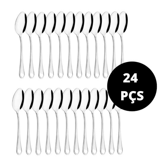 Jogo Colher Mesa Inox 24 pçs Restaurante Buffet Bar Atacado - Brasa ...