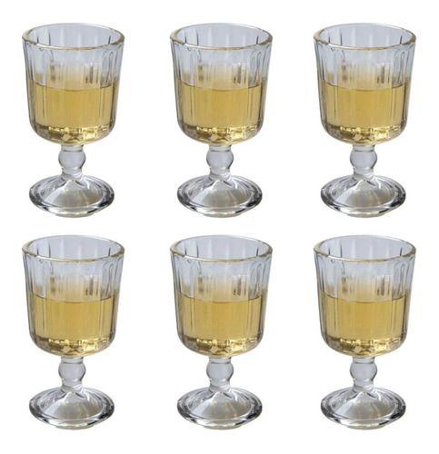 Jogo Com 06 Taças De Vidro Para Licor Shot Conhaque 50ml - Lyor - Taça ...