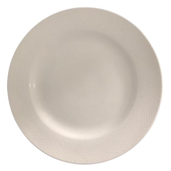 Jogo com 4 Pratos Rasos Porcelana Bordas em Relevo 29cm - Saldão ...