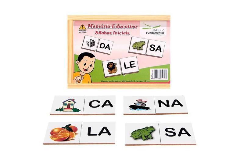 Jogo Da Memória -Sílabas Iniciais - Ed. Fundamental - Jogos de Memória ...