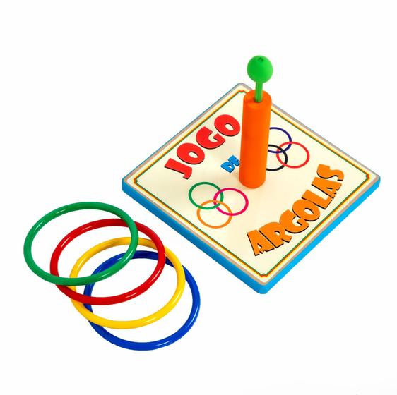 Jogo de Argolas Brinquedo Educativo e Pedagogico MDF - TRALALA - Jogos ...