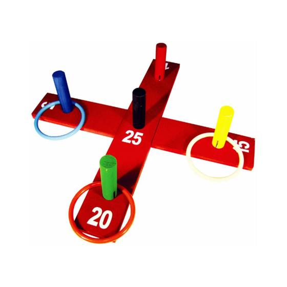 Jogo de argolas cruz Brinquedo Tradicional Divertido Gincana Madeira ...