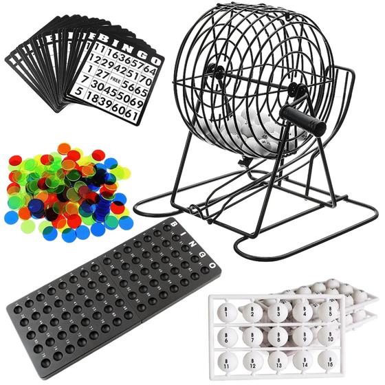 Jogo De Bingo Com Cartelas Roleta e Fichas Profissional Completo REF909 ...
