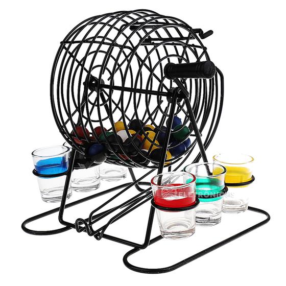Jogo De Bingo Drink 6 Copos Shot Drink Bebida Amigos Roleta JG003 ...