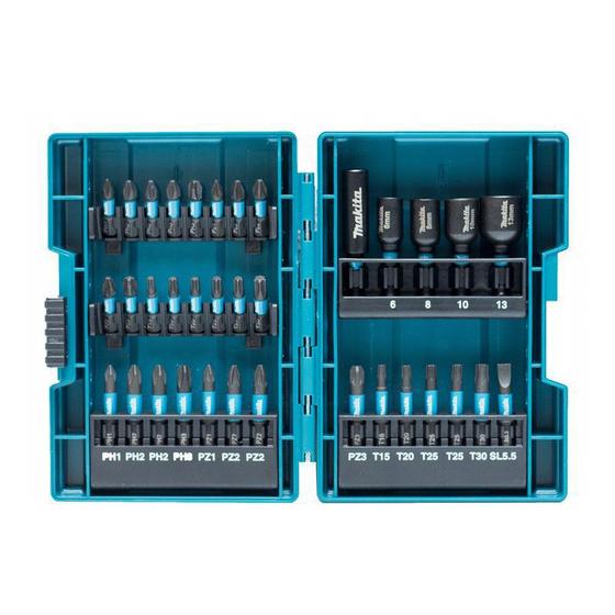 Jogo de Bits 35 Peças Makita B-66880 Fenda Philips Pozidriv Torx ...