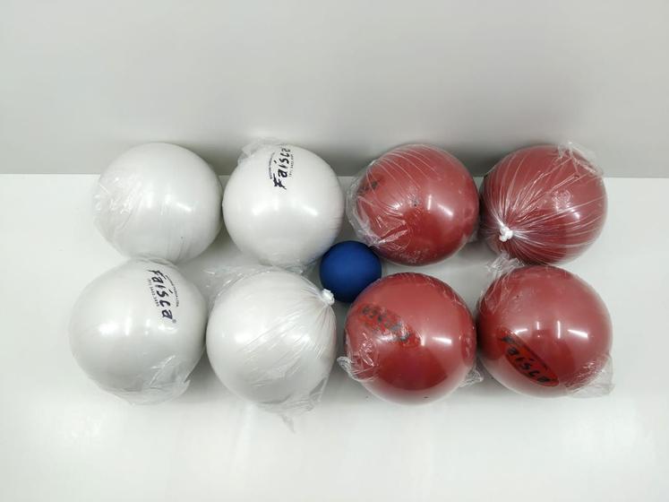Jogo de Bocha Bola de Massa Faísca Tradicional C/8 Bolas + Balin 1 ...
