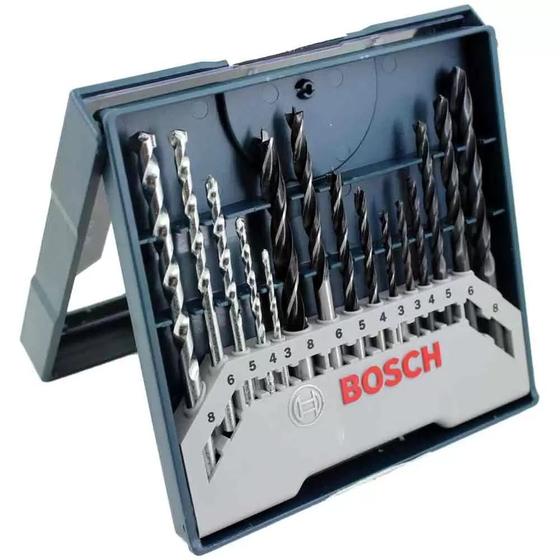 Jogo de Brocas Bosch X-Line 15 Peças para furadeiras - 2607017504 ...