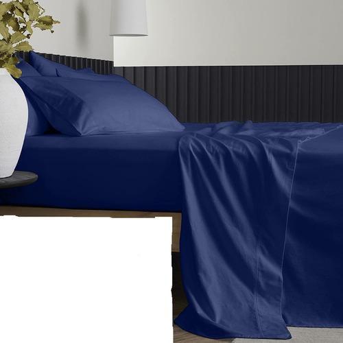 Jogo De Cama King Azul Marinho 100% Algodão Egípcio 800 Fios - Thread ...