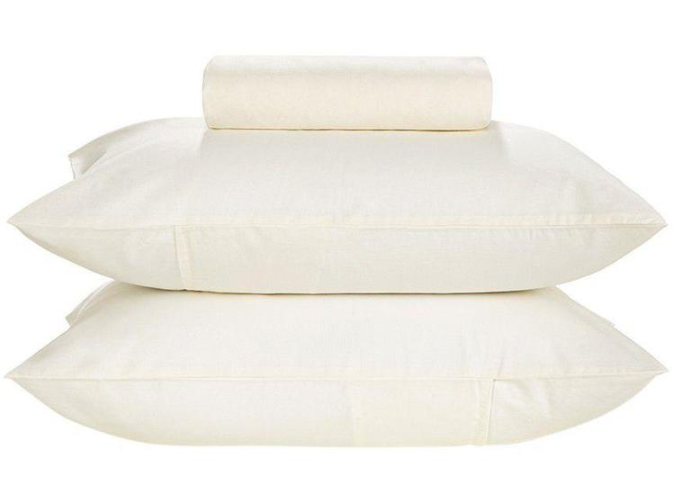 Jogo de Cama Queen Karsten 100% Algodão - 150 Fios Nuance Ivory Branco ...
