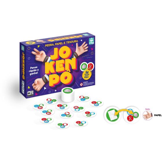 Jogo de Cartas Jokenpo PEDRA/PAPEL/TESOURA - Nig Brinquedos - Deck de ...