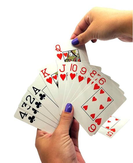 Jogo de Cartas Plásticas Estojo c/2 Baralho para Buraco TTranca Desliza ...