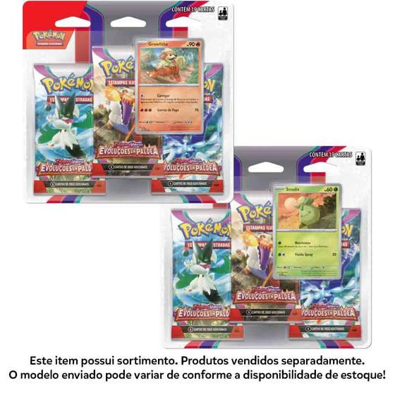 Jogo De Cartas Pokémon Blister Triplo Ev Evoluções Em Paldea