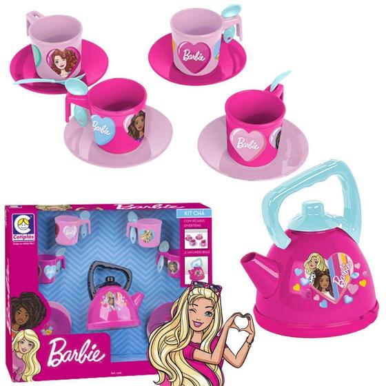 Jogo De Cha Barbie Princesa Xícara Bule Chazinho Infantil - Cotiplás ...