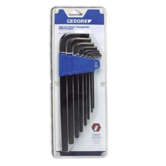 Jogo de Chave L Hexagonal Longa 1,5 a 10mm Gedore 42L-11M - Chave Allen ...