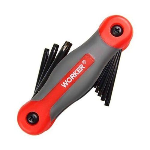 Jogo de chave torx canivete t9 a t40 i peças worker - Chave Manual ...