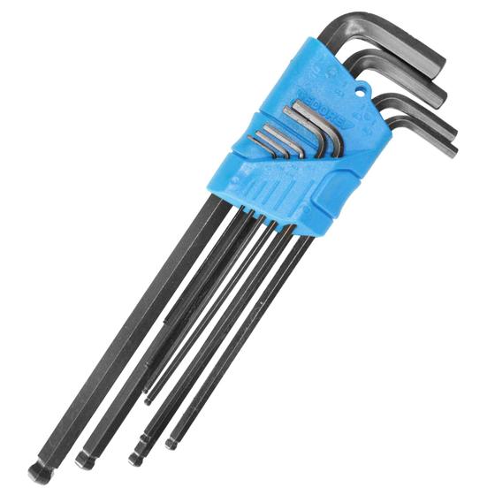 Jogo de Chaves Allen Abauladas c/ 9 Unidades - Gedore 42KL 9M - Chave ...