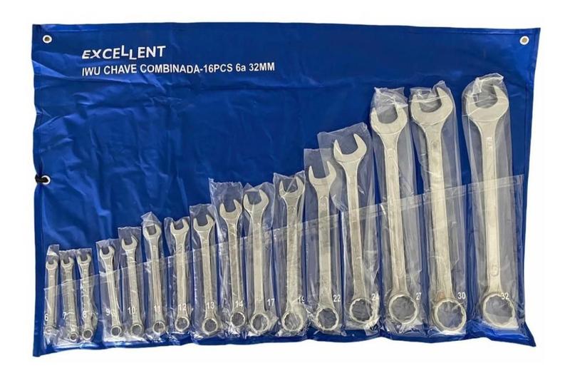 Jogo De Chaves Combinada 6 A 32 Mm Com 16 Peças Excellent - Jogo de ...