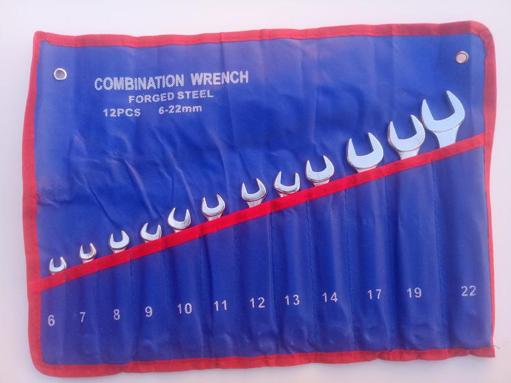 Jogo De Chaves Combinadas 12 Peças Do 6 Ao 22mm Aço Forjado - O ...