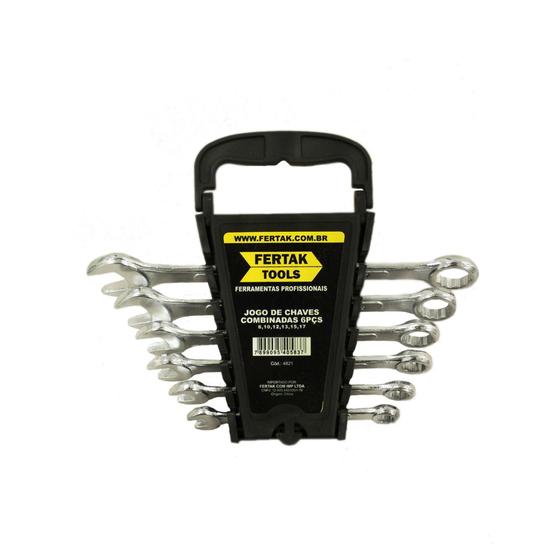 Jogo de Chaves Combinadas em Milímetros com 6 Peças - Fertak Tools ...