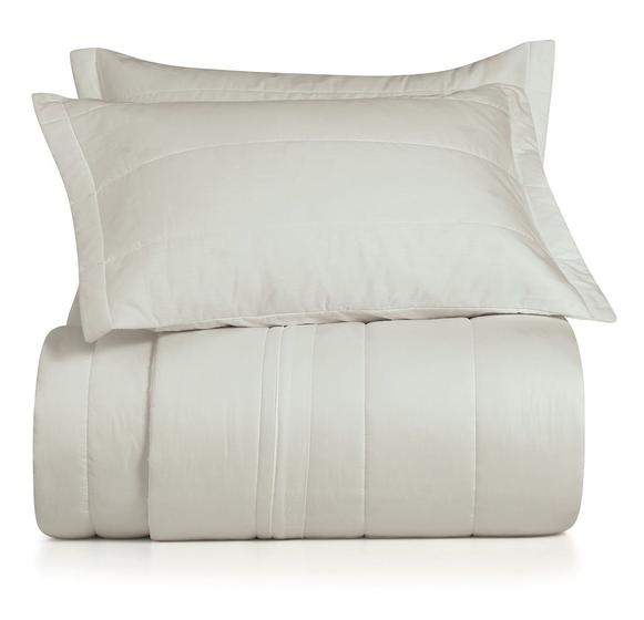 Jogo de Colcha King 3 Peças Altenburg Algodão Lux 200 Fios Cinza ...