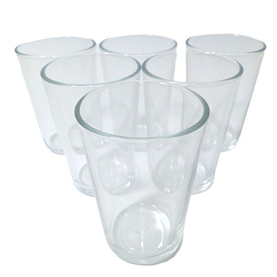 Jogo de copos de vidro 210ml com 6 peças New Style com 5 modelos ...