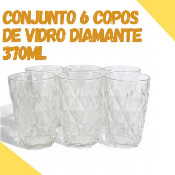 Jogo de Copos de Vidro Cristal Transparente Kit Completo para Água Suco Cerveja Drink e Vinho ...