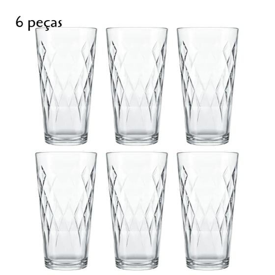 Jogo De Copos Em Vidro 6 Peças Vitrage 350Ml Transparente - Nadir ...