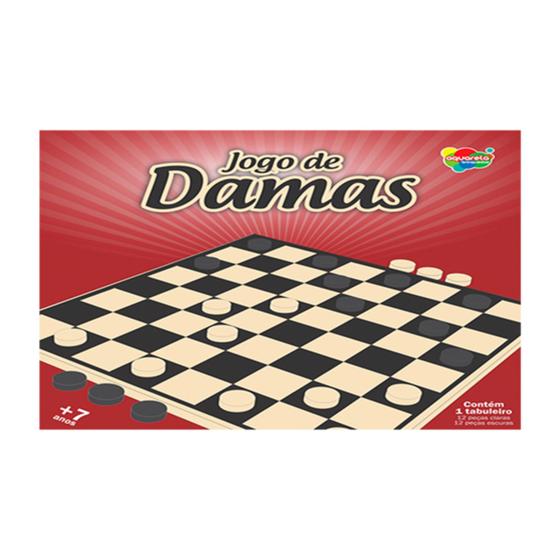 Jogo de Damas - peças em madeira - Aquarela brinquedos - Jogo de Dominó ...