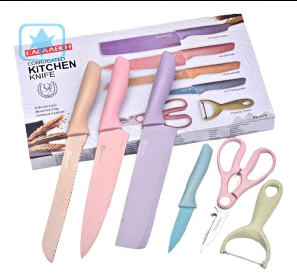 Jogo De Facas Colorida Candy Color Inox - 6 Peças - FORGINGB FAMILY ...