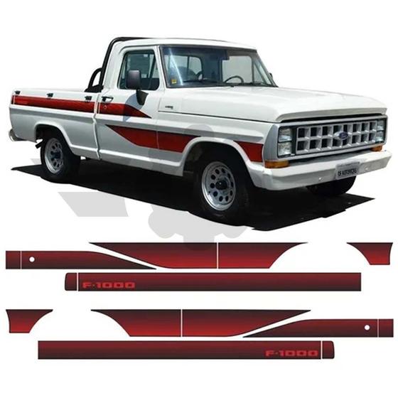 Jogo De Faixas Adesivos Ford F1000 87 88 89 90 - Vermelha - CONSULTE ...