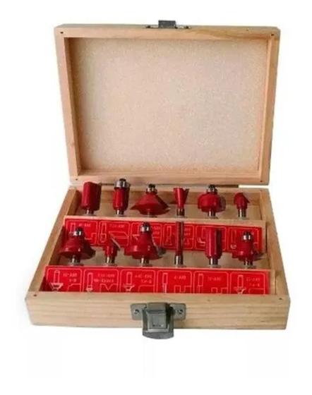 Jogo De Fresas Para Tupia 8mm Com Maleta Kit 12 - fox tools - Fresa ...