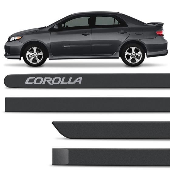 Jogo De Friso Lateral Corolla 2008 A 2019 Cinza Galáctico Cor Original ...