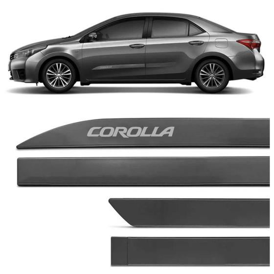 Jogo de Friso Lateral Corolla 2008 a 2020 Cinza Galáctico Facão com ...