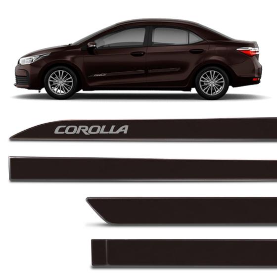 Jogo de Friso Lateral Corolla 2008 a 2020 Marrom Urban Cor Original Com ...
