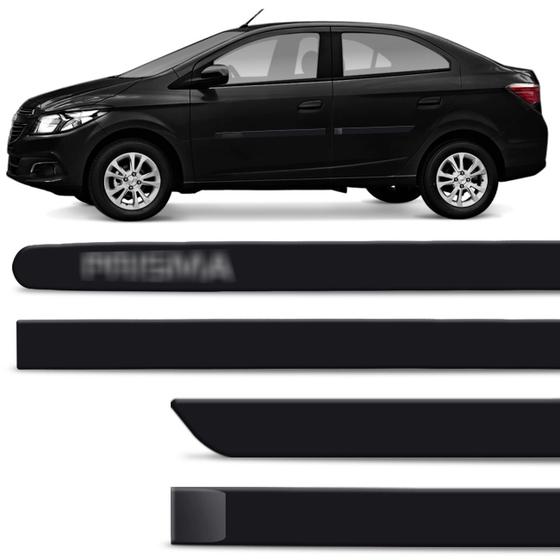 Jogo De Friso Lateral Prisma 2013 A 2019 Preto Ouro Negro Cor Original ...