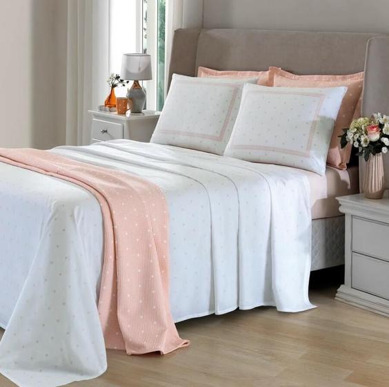 Jogo De Lençol Casal Premium Dohler 180 fios 100% Algodão (4 peças ...