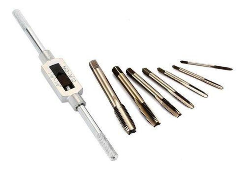 Jogo De Macho Com Vira Macho 8 Peças M3 A M12 - Eda Profissional - Vira ...